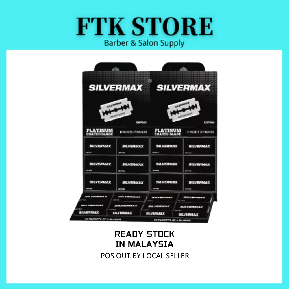 100's Euromax (Silvermax) Platinum Single Sputtered Edge Blades [NEW PACKAGING] | Shopee Malaysia