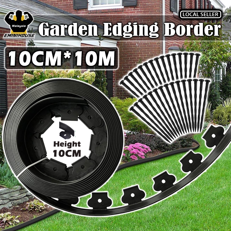 💯5"*10M Garden Border Recyclable Lawn Border Garden Edging Border Grass ...