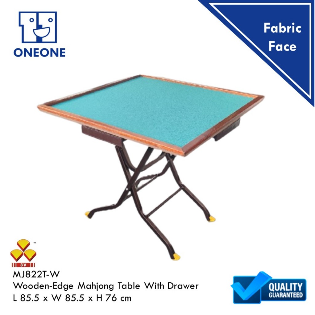 MJ822T-W Wooden-Edge Foldable Mahjong Table With Drawer - 3V | Shopee ...