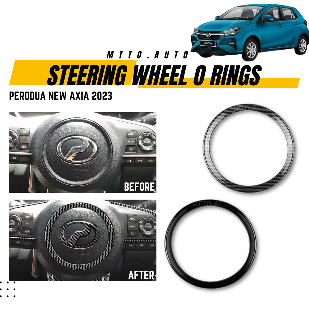 MTTO Perodua New Axia 2023 Interior Steering Wheel O Rings Cover ...