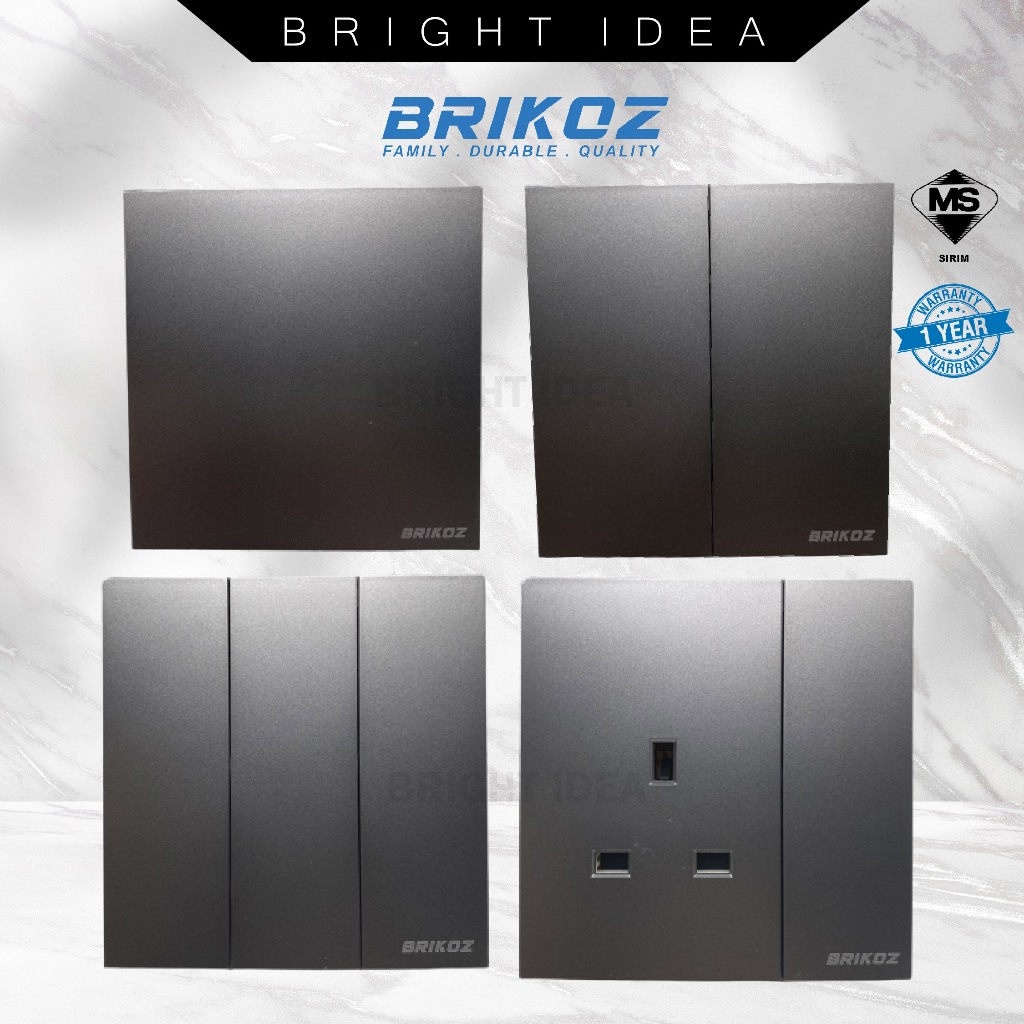 BRIKOZ SWITCHES & SOCKET OUTLET SIRIM APPROVED | Shopee Malaysia