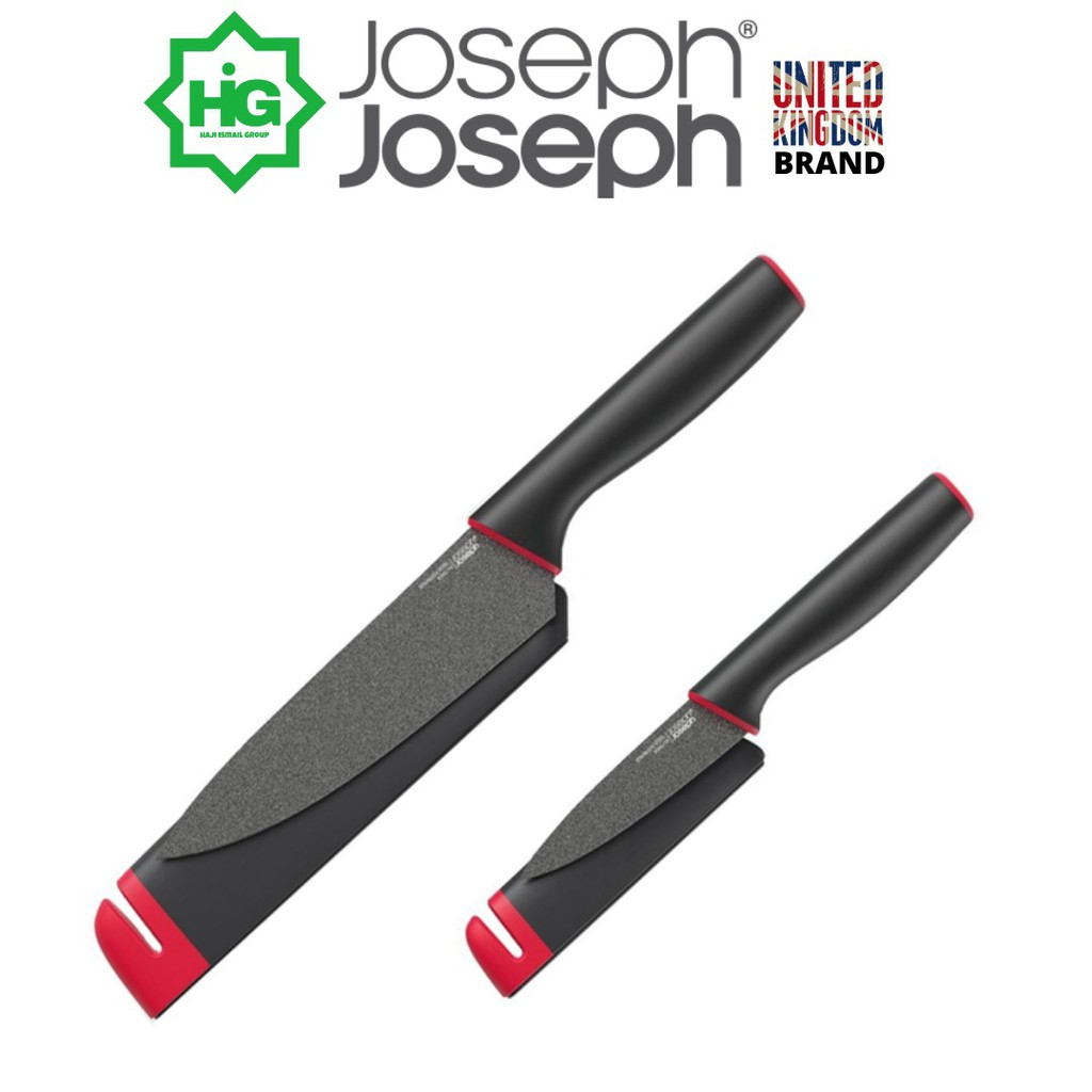 JOSEPH JOSEPH SLICE&SHARPEN TWIN PACK BLK/RED -10146 | Shopee Malaysia
