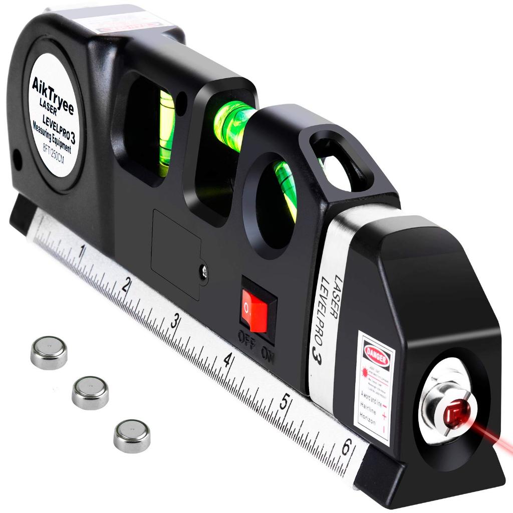【Local Supply】8ft Laser Level laser measure Line Laser Measurement Tape ...