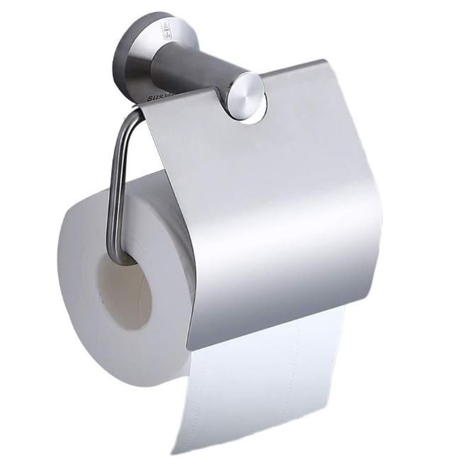Toilet Tissue Paper Roll Holder Stainless Steel Wall Mounted Anti-Drop ...