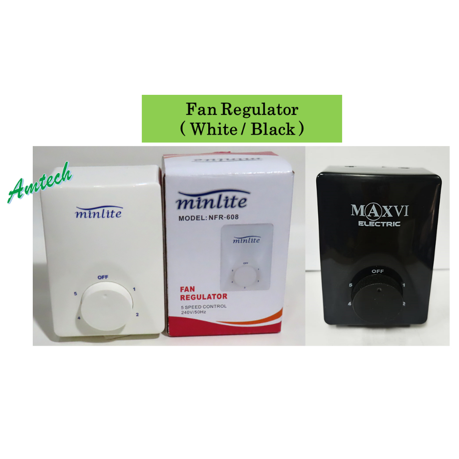 MINLITE/MAXVI 5 SPEED CEILING FAN REGULATOR (Suitable used for all ...