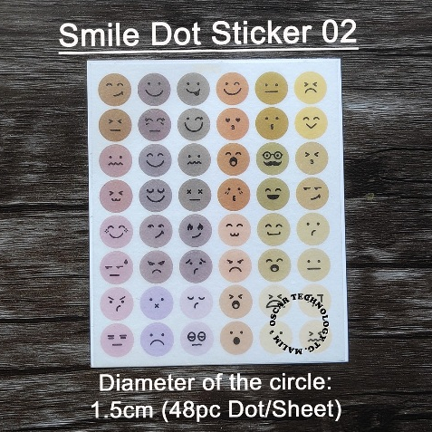 Colourful Round Dot Sticker / Rainbow Circle Dot Labels / Rectangle ...