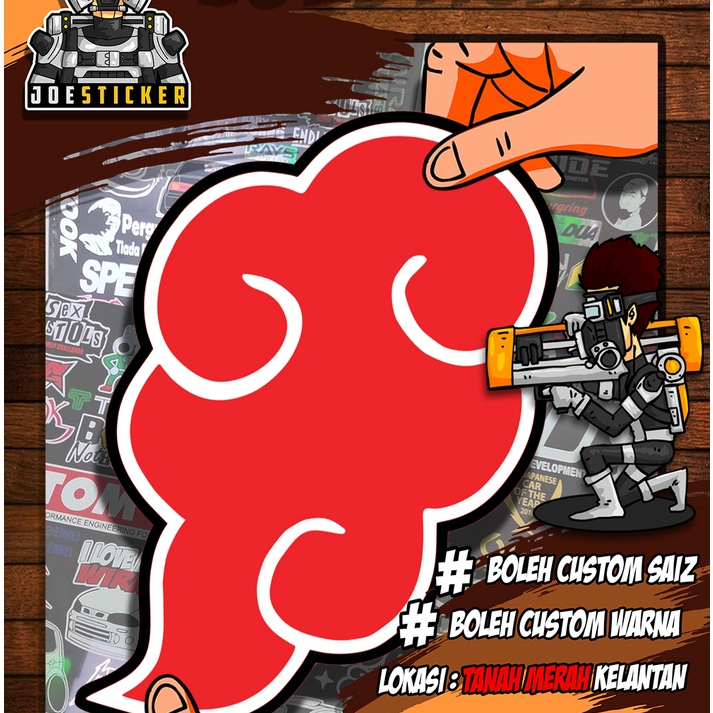 STICKER LOGO AKATSUKI PELBAGAI SAIZ | Shopee Malaysia