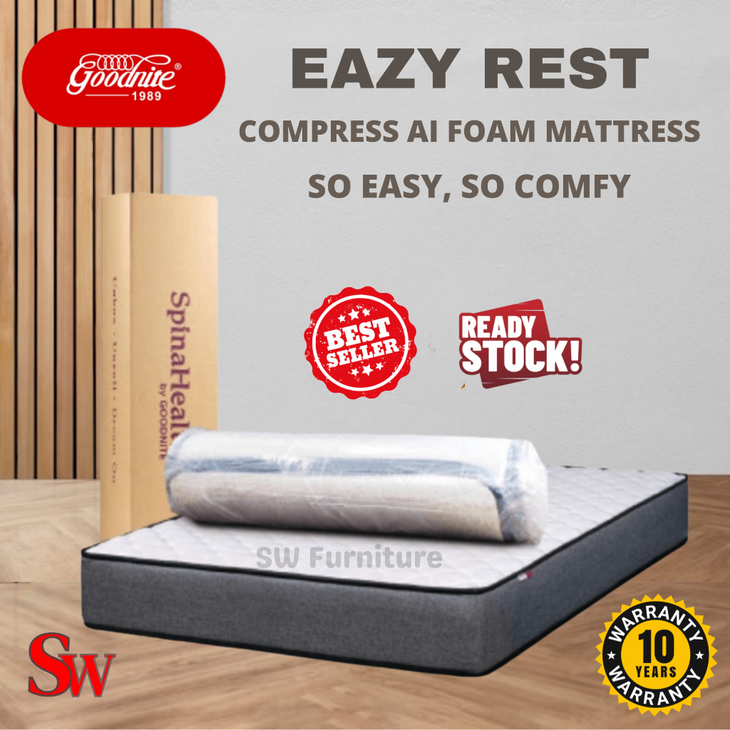 GOODNITE EAZY REST 9inch COMPRESS ECO FOAM MATTRESS (MATTRESS IN BOX ...