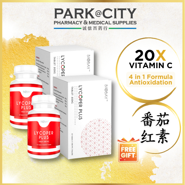 [ FREE GIFT ] BIOBAY Lycoper Plus (2 x 30’s) Lycopene, Grape seed ...