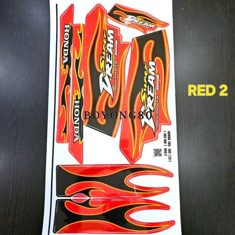 HONDA EX5 / EX5 DREAM CUSTOM DESIGN API SPECIAL EDITION BODY STICKER ...