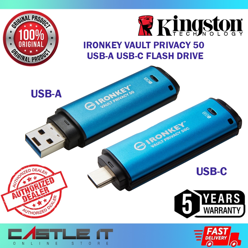 Pre-Order Kingston IRONKEY VAULT PRIVACY 50 / C Flash Drive Business ...