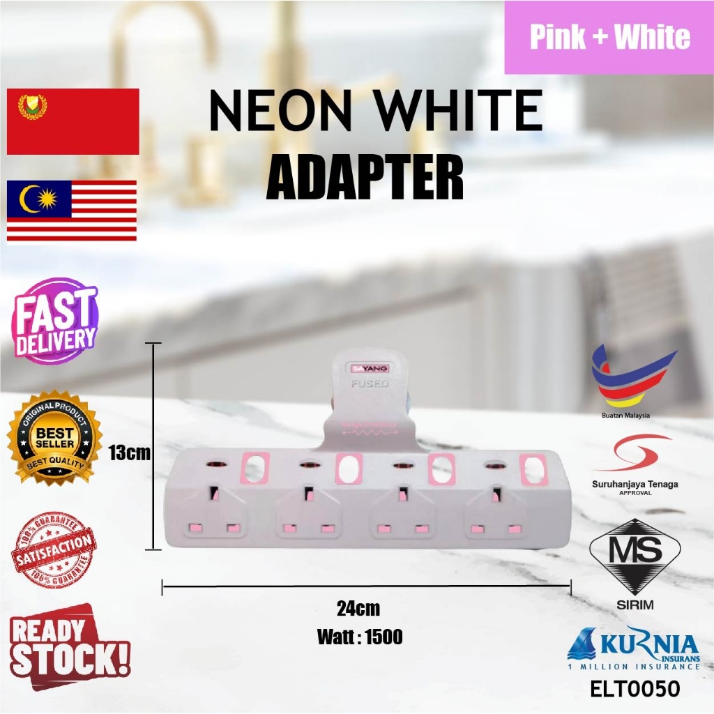 (SIRIM)T-Adaport Sayang 3pin Extension Plug Trailing Socket Extension ...