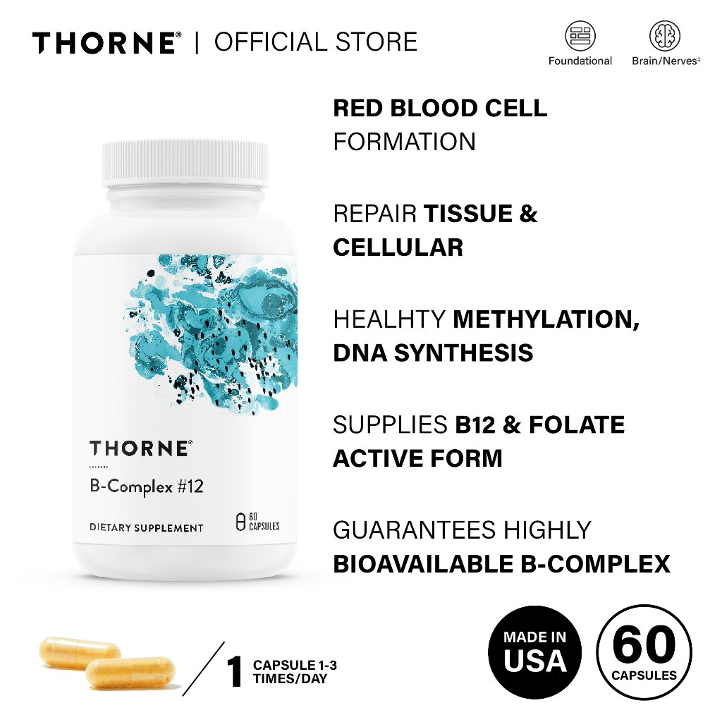 Thorne B-Complex #12 60 Capsules | Shopee Malaysia