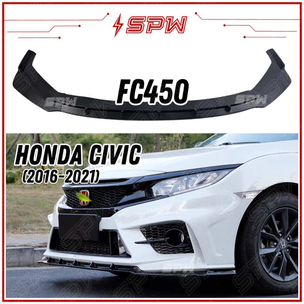 Honda Civic FC (2016-2021) FC450 YOFER Front Lip Front Bumper Lips ...