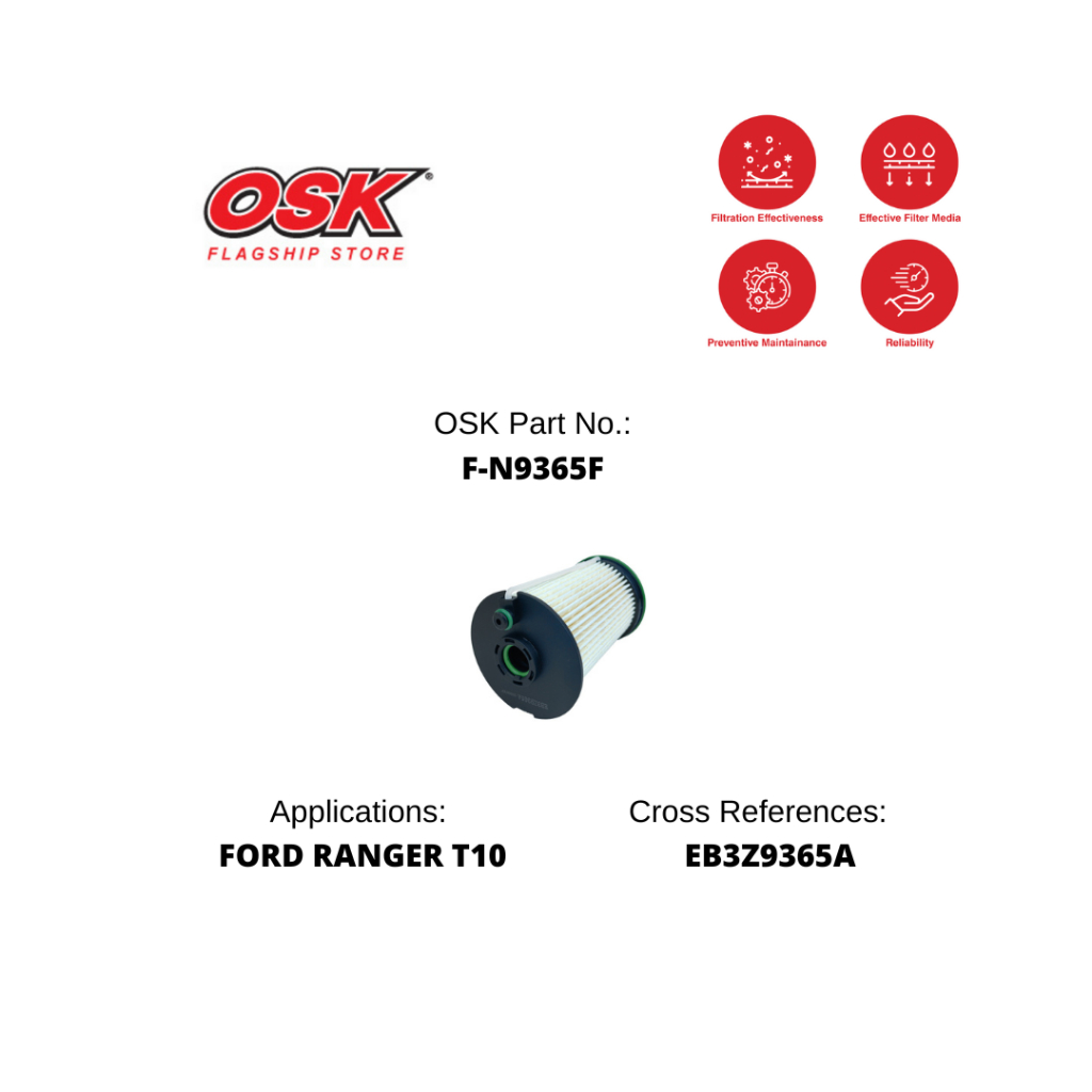 OSK FUEL FILTER for FORD RANGER T10 EB3Z9365A | Shopee Malaysia