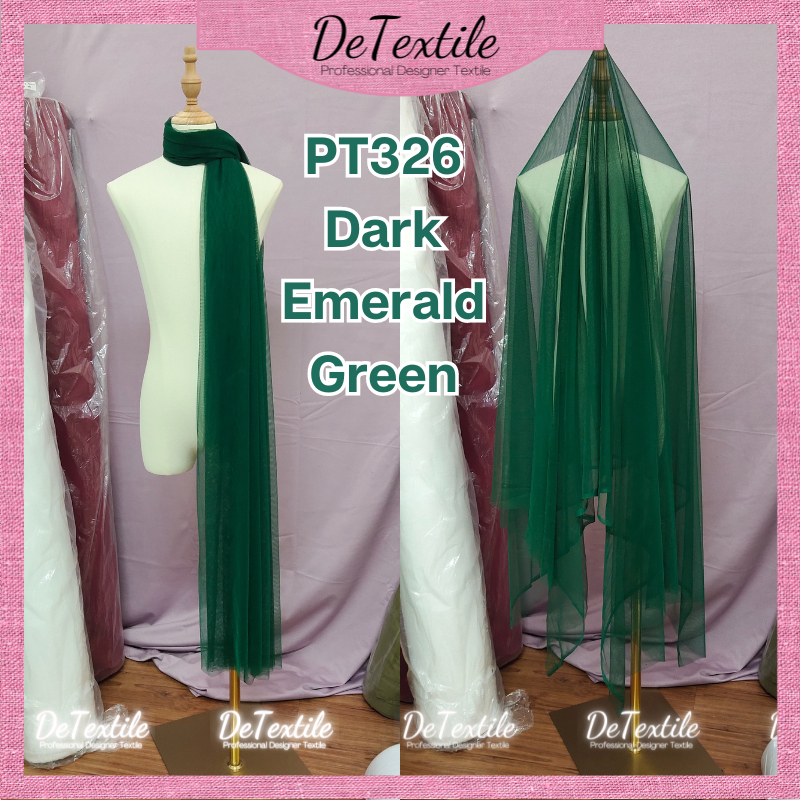 DeTextile Premium Tulle Bridal Soft Net Kain Net Lembut Murah Bidang ...