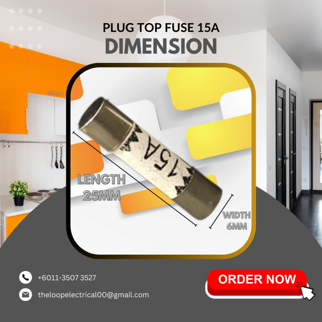 [READY STOCK] PLUG TOP FUSE 13A / 15A PLUG TOP CERAMIC FUSE (6X25MM ...