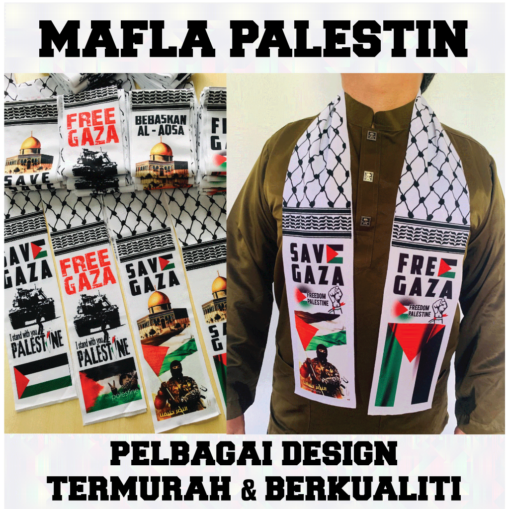 Mafla Palestin FREE GAZA SAVE GAZA 7 NEW DESIGN FAST DELIVERY | Shopee ...
