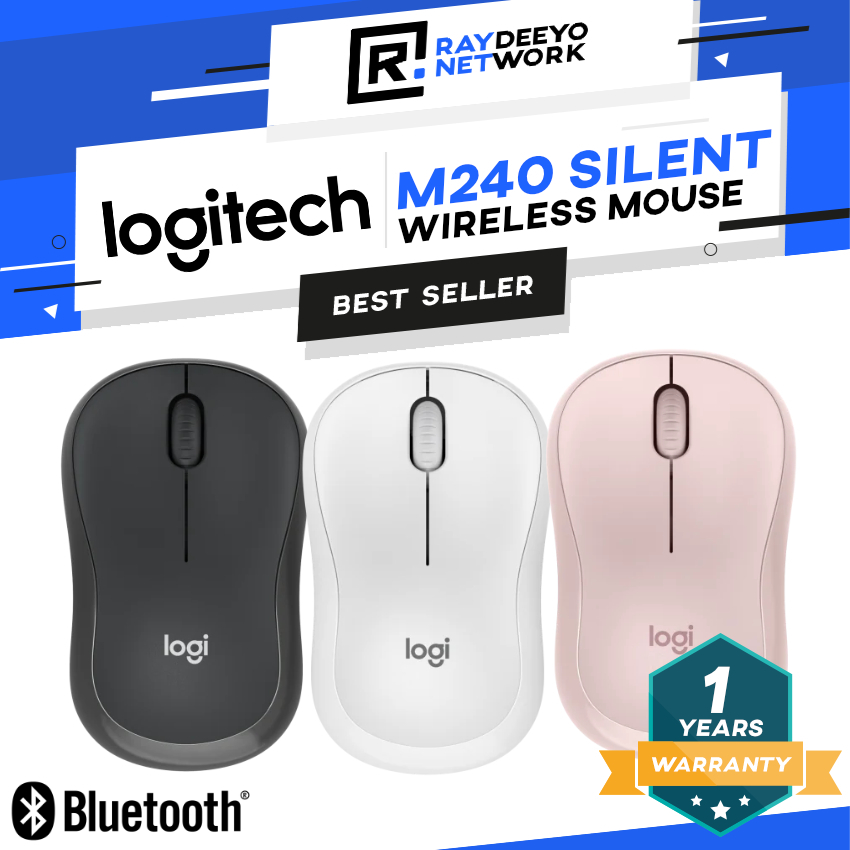 Logitech M240 Silent Wireless Mouse [Bluetooth/SilentTouch/Smooth ...