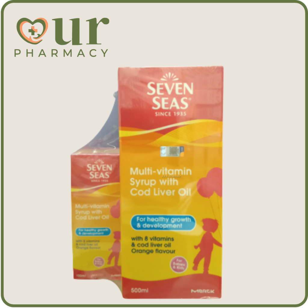 Seven Seas Multi-Vitamin Syrup with Cod Liver Oil (500+100ml) | Shopee ...