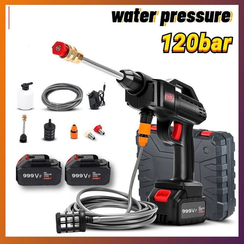 1999VF Water Jet Cordless Washer High Pressure Water Gun Floor Tiles Cleaner Tools Mesin Cuci ...