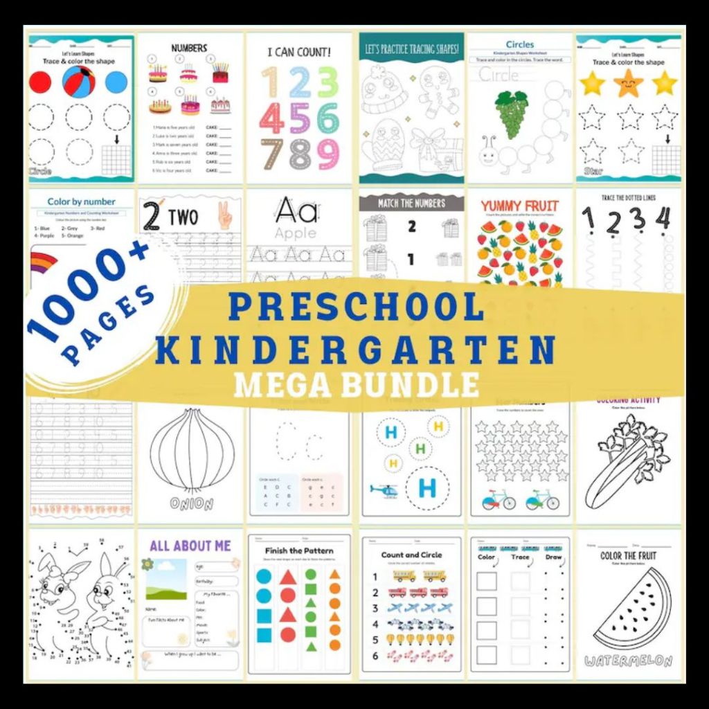 060 (PDF) Preschool learning worksheet I Kindergarten Curriculum Mega ...