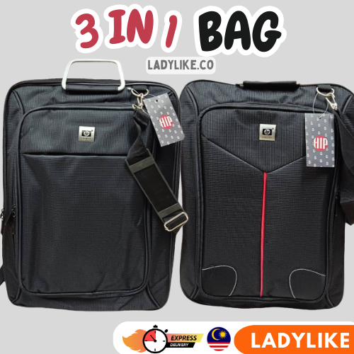 HP Laptop Bag 3in1 Backpack Sling Bag Crossbody Flight Hand-Carry Bag ...