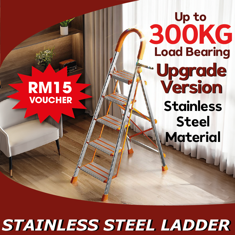 Aluminum ladder Foldable Tangga lipat Ladder Folding Heavy Duty Ladder Multipurpose Stainless ...