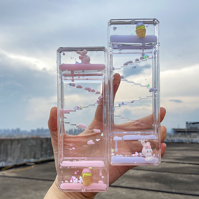 Desktop ornaments water liquid hourglass milk oily stairs creative ...