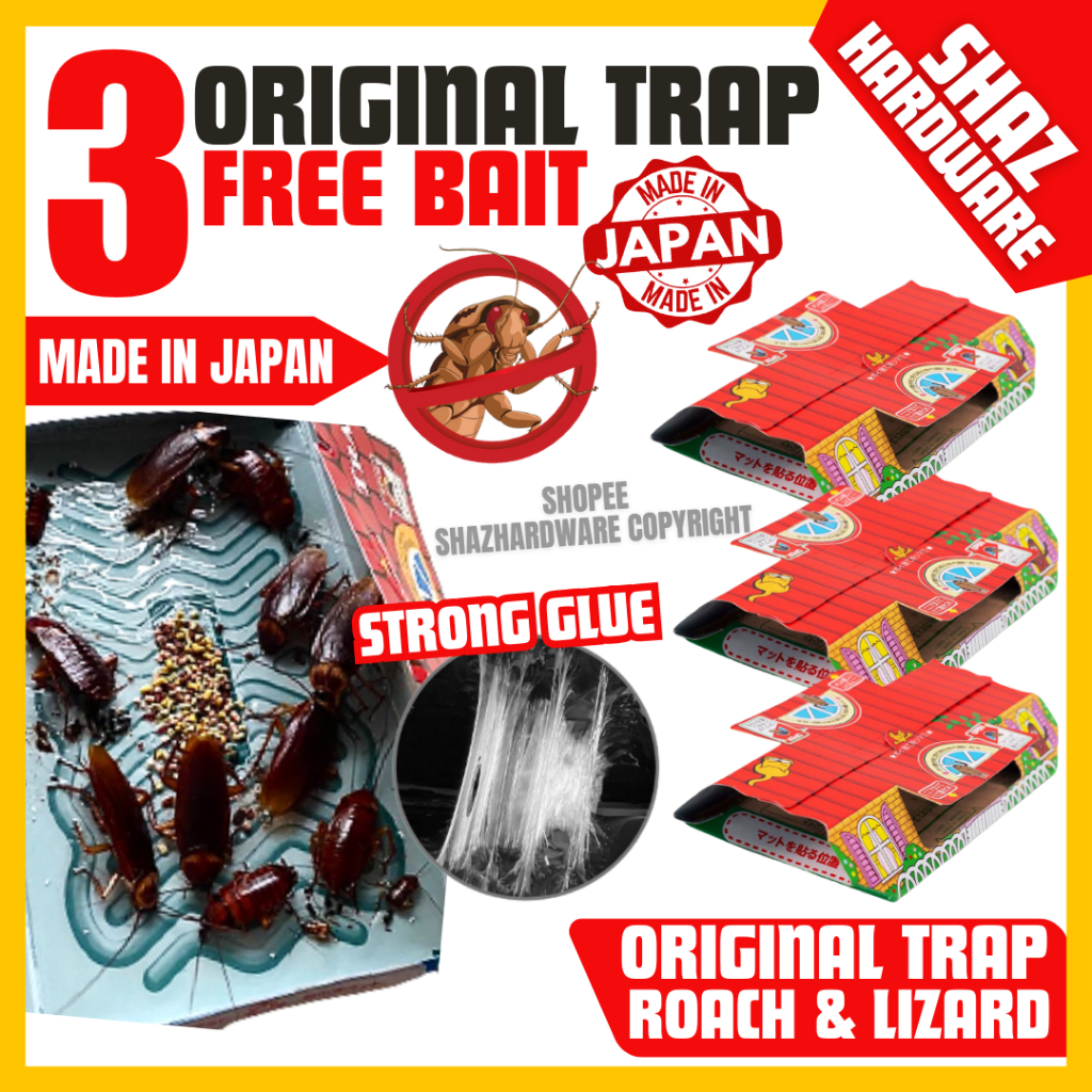 3PC Pest Control King Kong Trap A Roach Hoy Hoy Cockroaches & Lizards ...