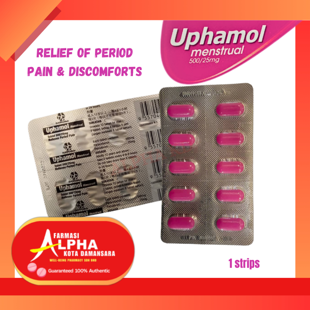 Uphamol Menstrual Tablet 10s (1strips) | Shopee Malaysia