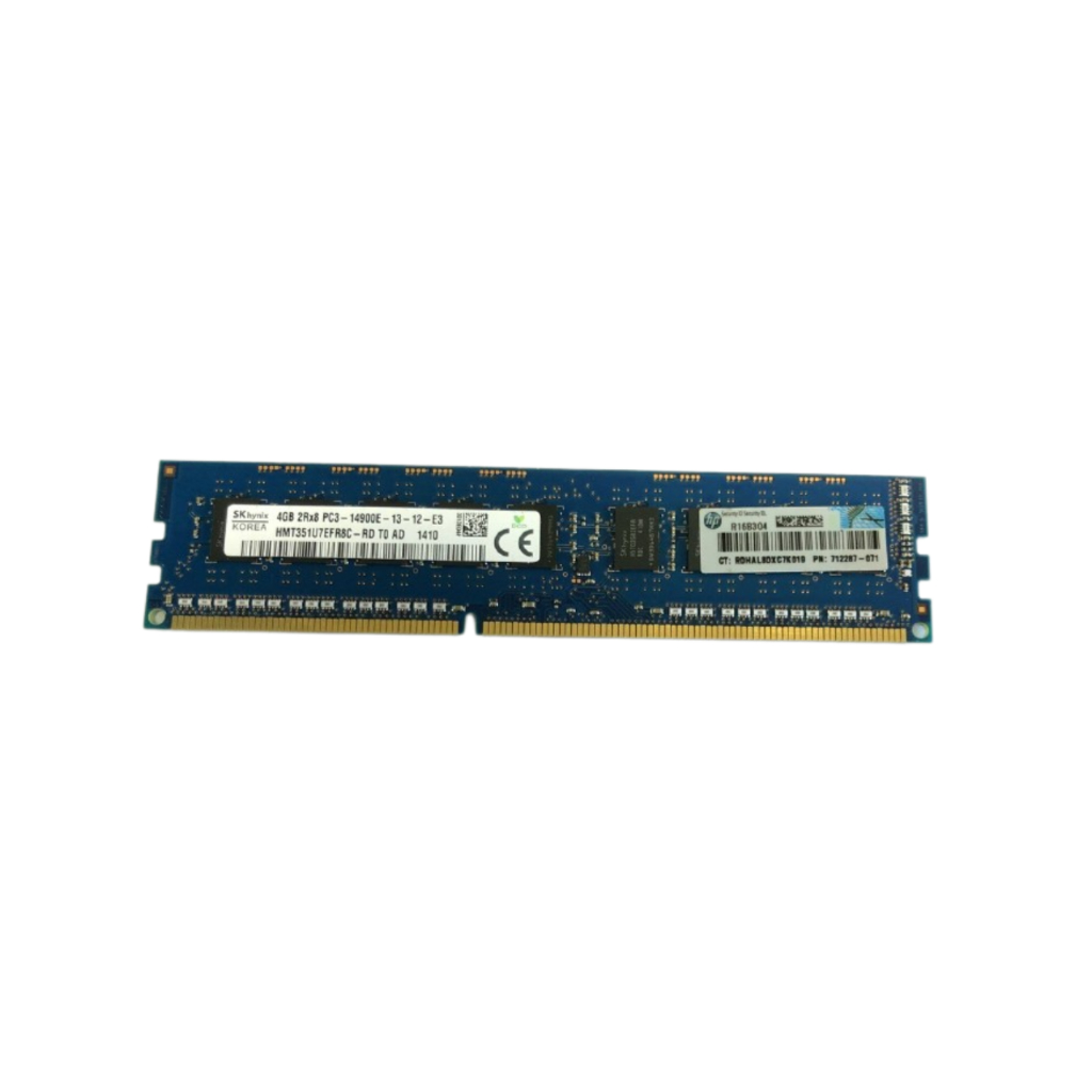 712287-071 HP 4GB DDR3 2Rx8 PC3-14900E 1866MHz 1.5V CL13 ECC (For workstation and server ...