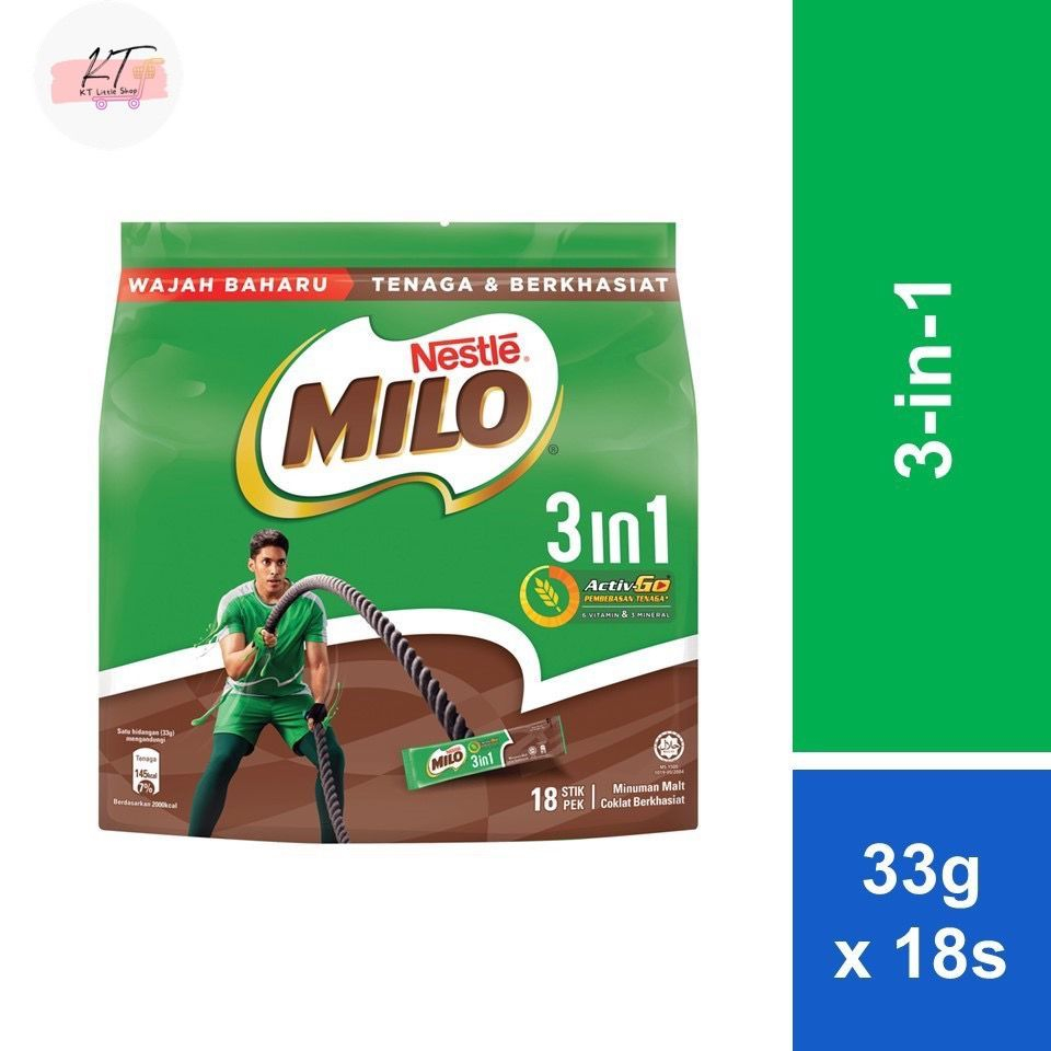 NESTLE MILO 3in1 Activ-Go Mixes (33g x 18's) | Shopee Malaysia