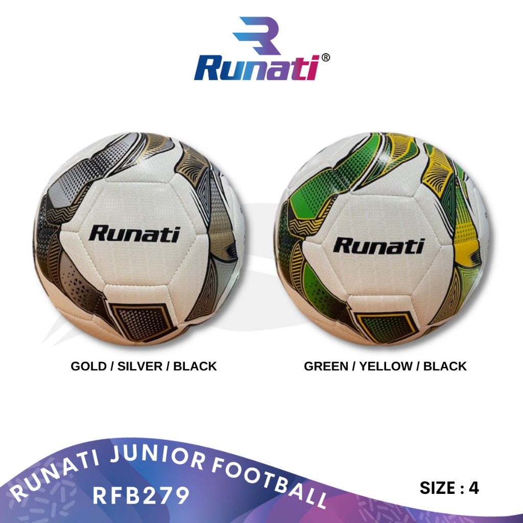 RUNATI Junior Football / Soccer Ball Machine Stitch / Bola Sepak Padang ...