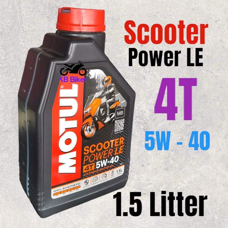 Motul 4T Scooter Power LE 5W 40 Fully Synthetic 1.5Litter / 1 Litter ...