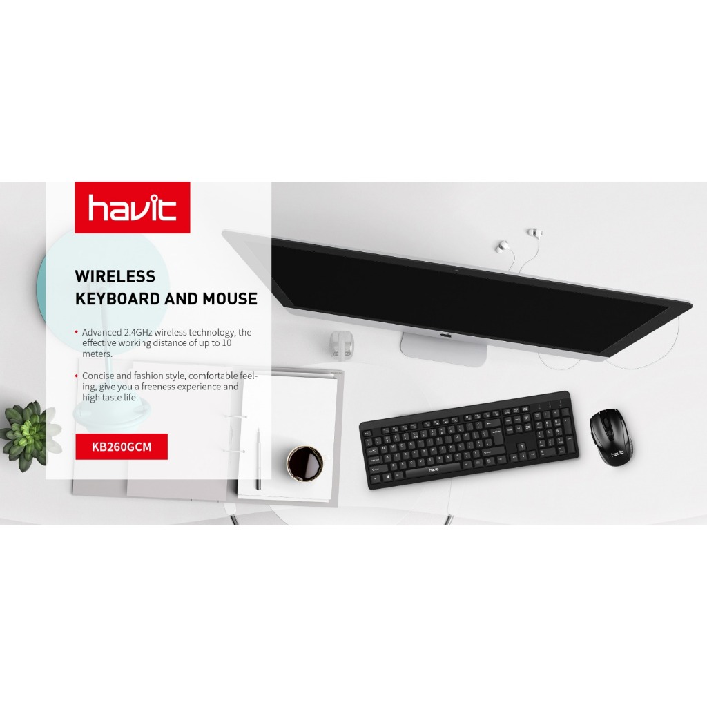 HAVIT KB260GCM Wireless Mouse And Keyboard Kit | Shopee Malaysia