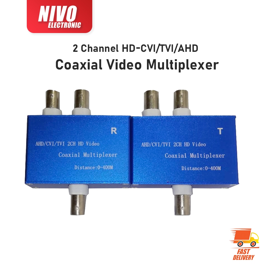HD-102 2CH Coaxial Video Multiplexer 1 in 2 out Ahd/Tvi/Cvi/Analog ...