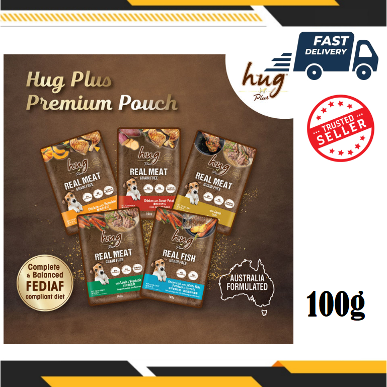 Hug Plus Dog Wet Food Pouch 100g (New Packaging) | Shopee Malaysia