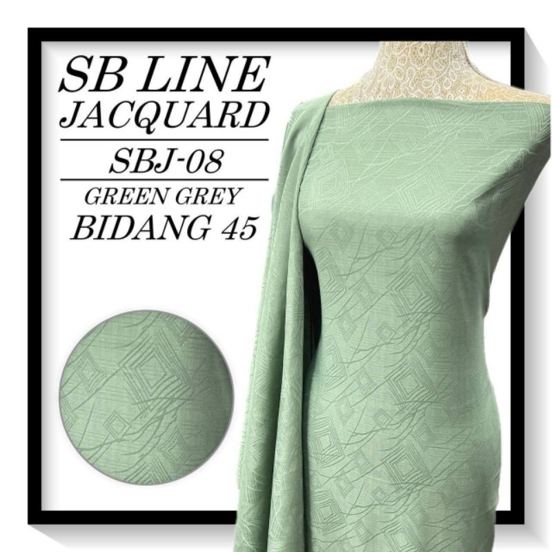 Kain Pasang Sb Line Jacquard [ Bidang 45 ] Harga utk 0.5 Meter | Shopee ...