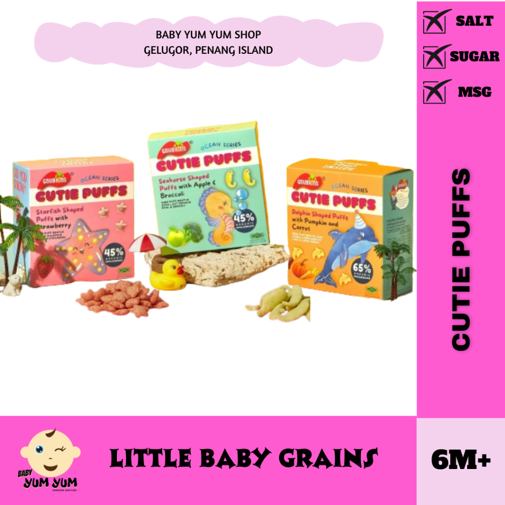LITTLE BABY GRAINS OCEAN CUTIE PUFF MELT IN MOUTH FOR BABY 6 MONTHS ...