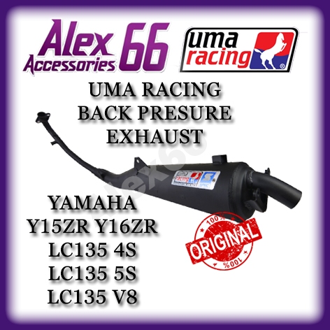 UMA RACING BACKPRESSURE EXHAUST YAMAHA Y15ZR Y16ZR LC LC135 4S LC135 5S LC V8 EKZOS | Shopee ...
