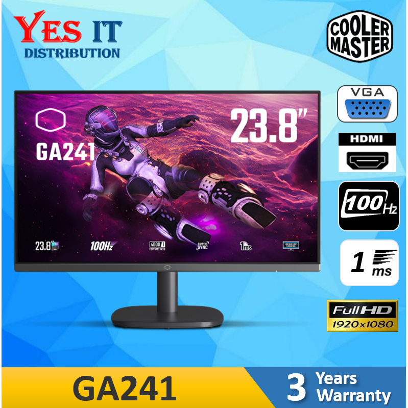 Cooler Master GA271 2K / GA241 / GA2701 Full HD 23.8" 27" 100Hz 1ms Low ...