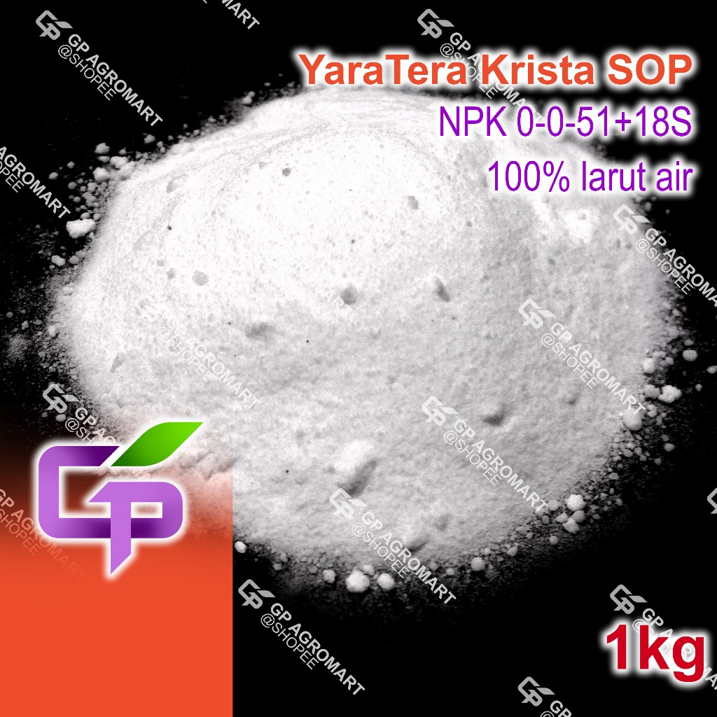 1kg YaraTera KRISTA SOP NPK 0-0-51+18S K2SO4 / Sulfate Of Potash ...