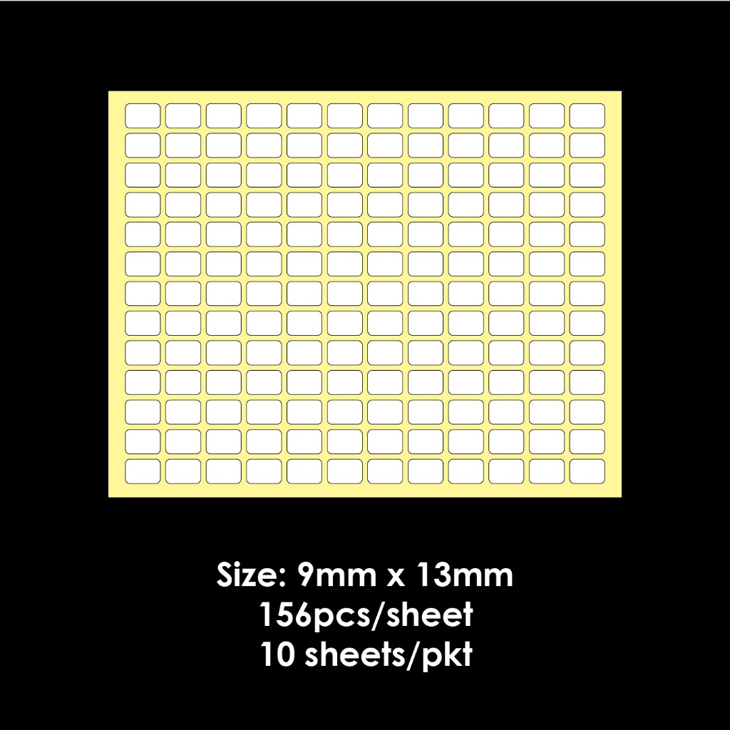 Self Adhesive White Labels Sticker | Squre Retangle | Penanda Buku | A5 ...