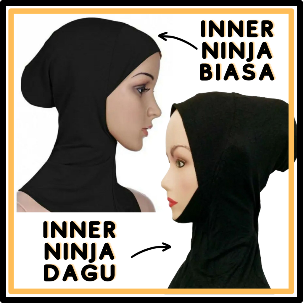 INNER NECK NINJA BIASA / NINJA DAGU (HITAM) | Shopee Malaysia