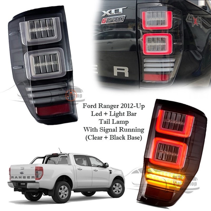 Ford Ranger T6 T7 T8 VLAND Tail Lamp LED With Light Bar Lampu Belakang ...