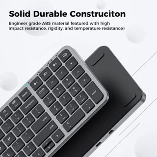 iClever BK20 Bluetooth Keyboard, Wireless Keyboard with Numeric Keypad, Multi-Device ...