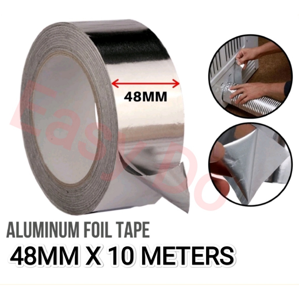 48mm x 10 Meter Aluminium Foil Tape Heat Safe High Temperature ...