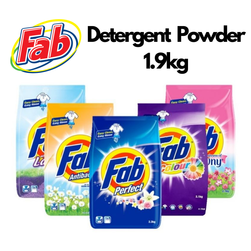Fab Detergent Powder 1.9kg | Sabun Serbuk Fab | Shopee Malaysia