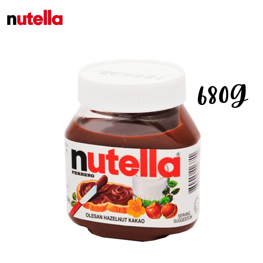 NUTELLA FERRERO CHOCOLATE HAZELNUT PREMIUM COCOA BREAD SPREAD JAR (200G ...